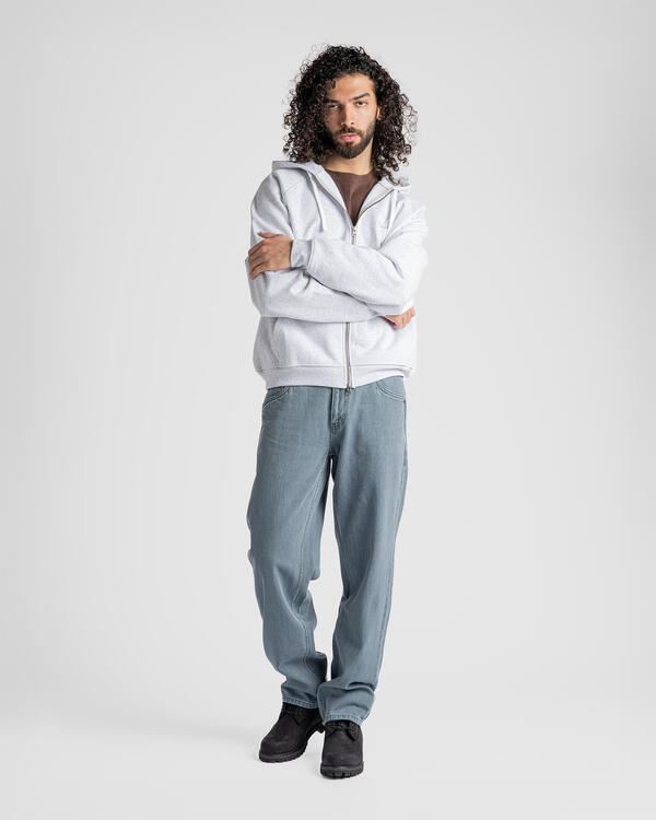 Dime Cursive Small Logo Zip Hoodie | DIMEHO2558ASH | AFEW STORE